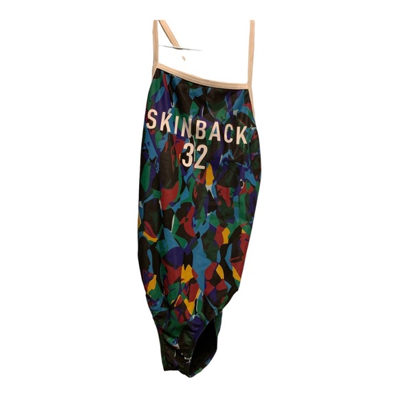 Finis | Swim | Finis Skinback 32 Onepiece Swimsuit Multicolor Collage ...